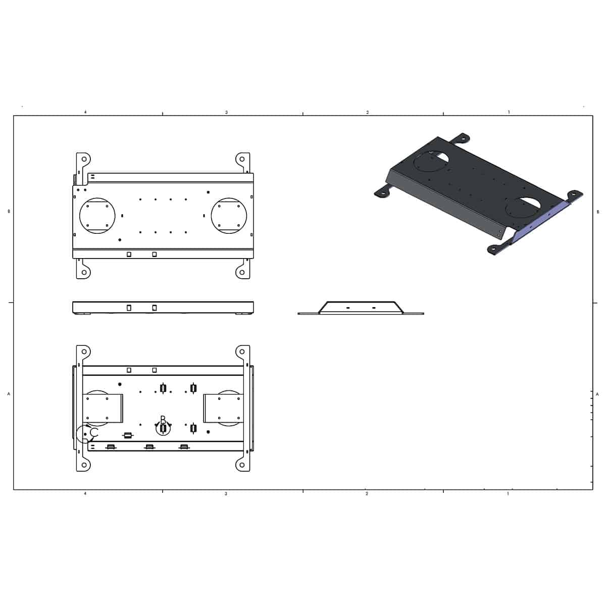 Caterpillar D1-D4/D3K-D6K Low Profile Cab Mount